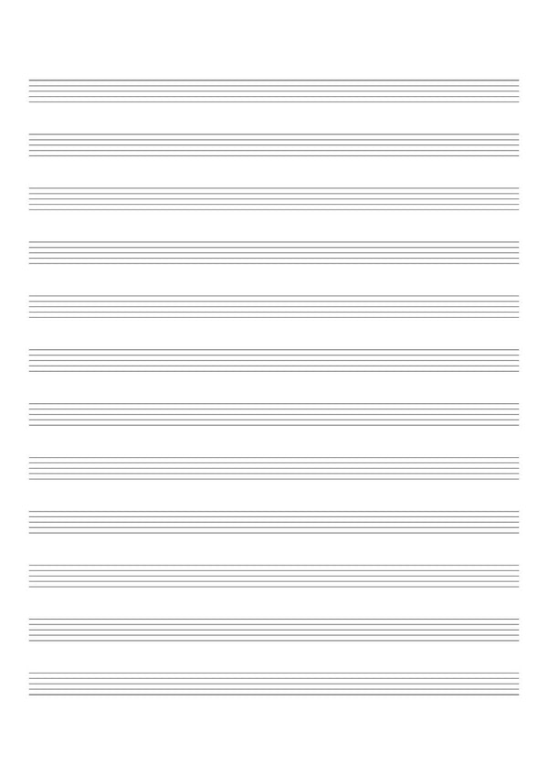 Manuscript Paper: Colour Spectrum | A4 Blank Sheet Music Notebook ...