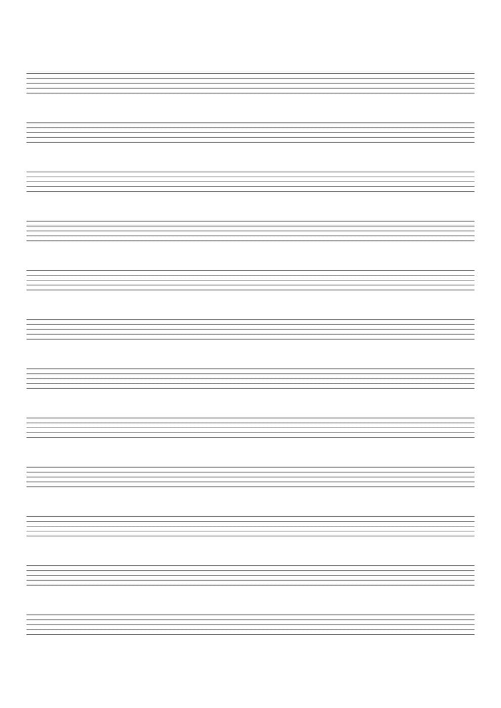 Manuscript Paper: Colour Spectrum | A4 Blank Sheet Music Notebook