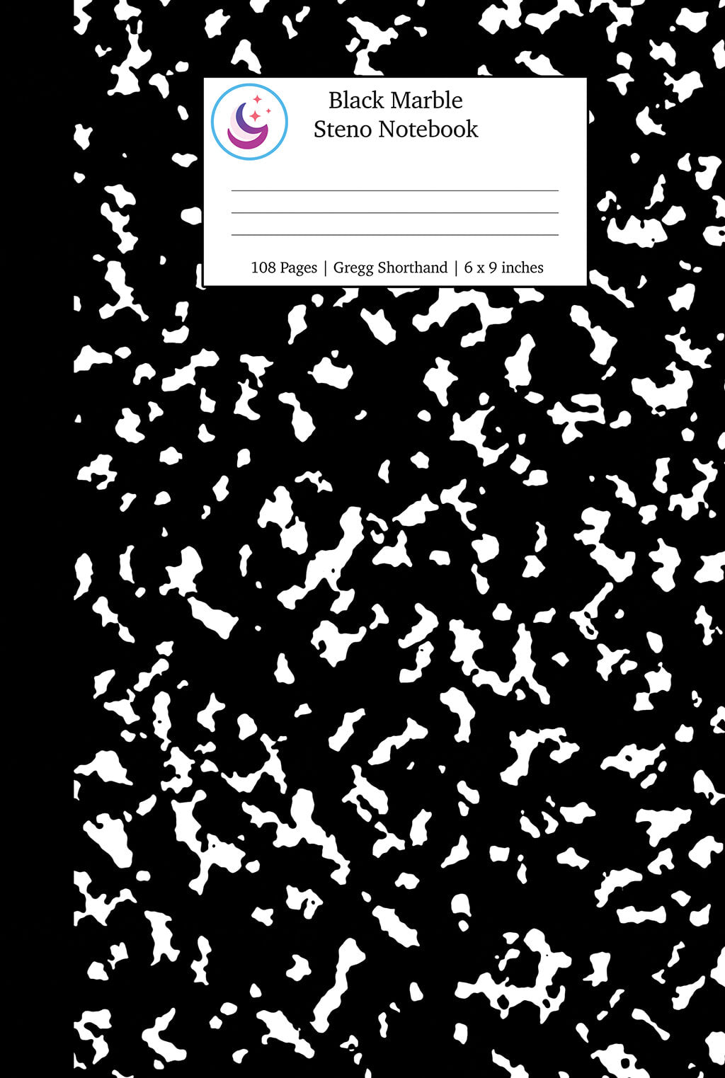 Black Marble Steno Notebook: Reporter Notebook | Gregg Shorthand Paper ...