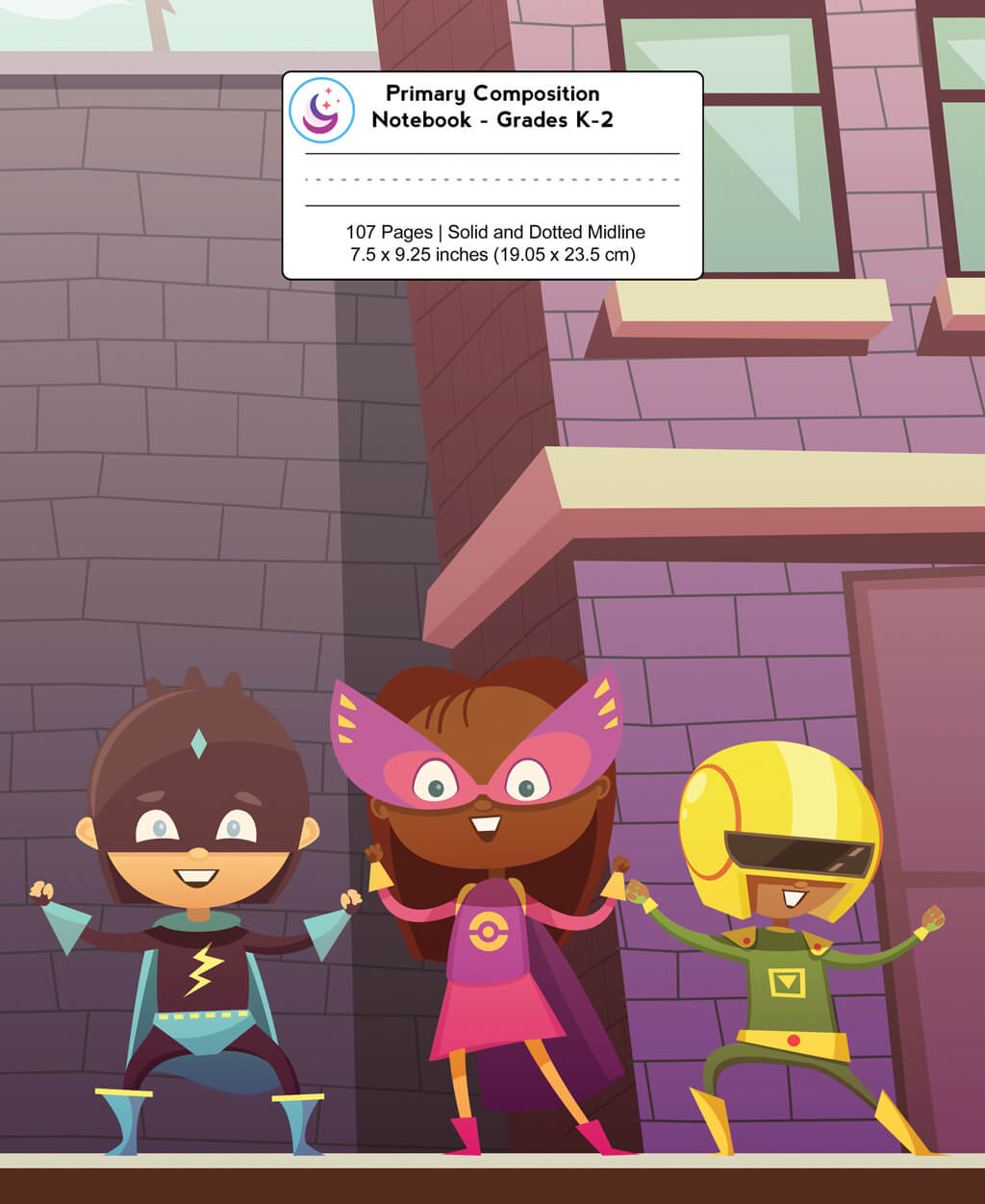 Primary Composition Notebook: Comic Book Superheroes – Young Dreamers Press