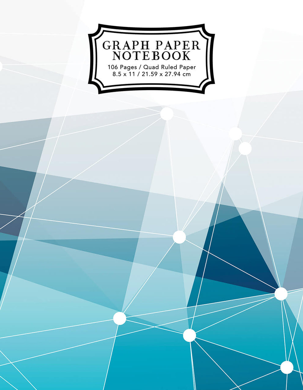 Graph Paper Notebook: Blue Abstract Lines – Young Dreamers Press