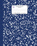 Marbled Composition Notebook: Navy Blue Marble Wide Ruled – Young ...