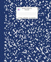 Marbled Composition Notebook: Navy Blue Marble Wide Ruled – Young ...