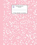 Marbled Composition Notebook: Pink Marble Wide Ruled Paper – Young ...