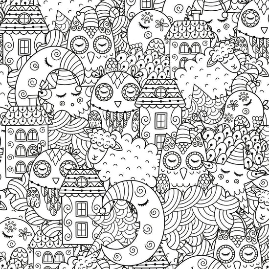 Cute and Playful Patterns Coloring Book – Young Dreamers Press