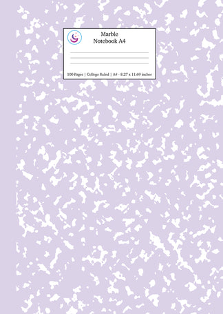 Marble Notebook A4: Lilac Purple College Ruled Journal – Young Dreamers ...